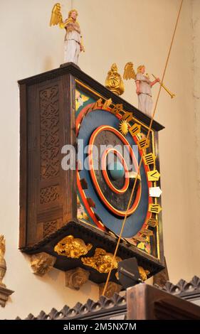 The 14th century Wimborne Minster astronomical clock, one of the oldest ...