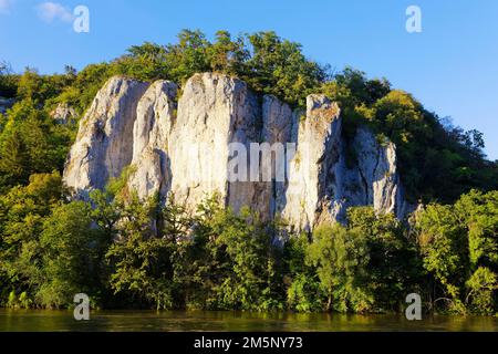 Danube breakthrough, also Weltenburg narrows, the Danube makes its way ...