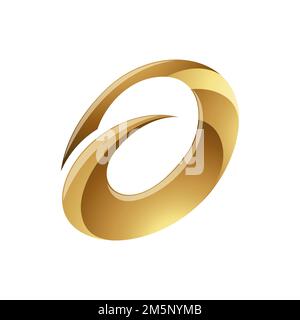 Golden Glossy Spiky Round Letter G Icon on a White Background Stock ...