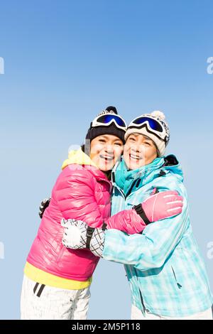 Happy middle-aged and old friend for dinner Stock Photo - Alamy