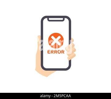 Alert message mobile notification. Danger error alerts, smartphone ...