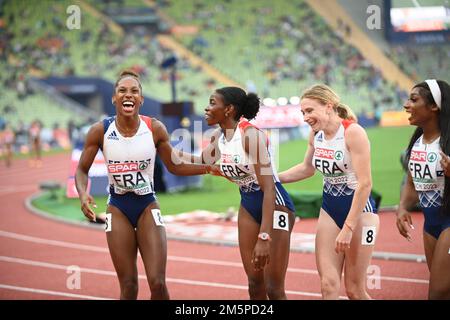 French women's 4x100 relay (Floriane Gnafoua,Gémima Joseph,Helene ...