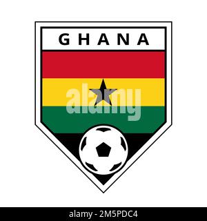 Illustration of Ghana Shield Team Badge for Football Tournament Stock ...