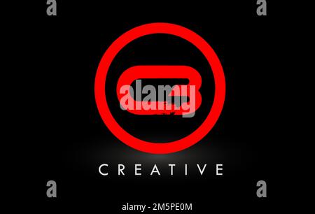 Red CB Brush Letter Logo Design. Artistic Handwritten Brush Letters ...