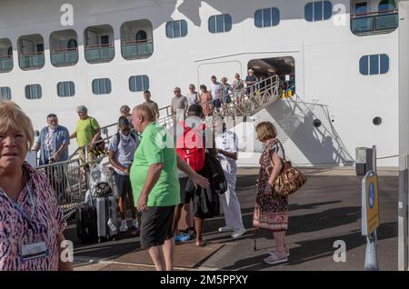 30th December 2022. P&O’s latest ship the180,000 ton Arvia in Arrecife ...