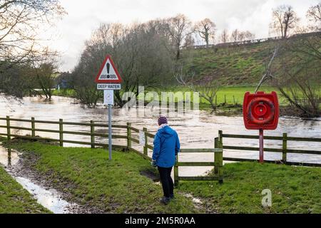 A rambler looks on at the Ballinderry River outside Cookstown after ...