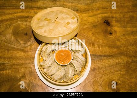 Nepali style steamed Tibetan Momo Dumplings Stock Photo - Alamy