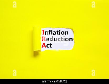 IRA inflation reduction act symbol. Concept words IRA inflation ...