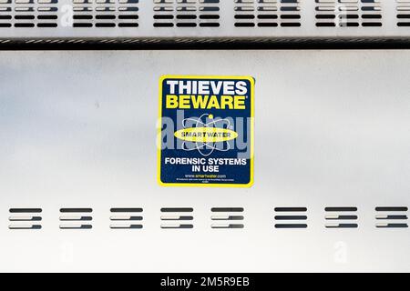 A Smartwater warning sign Stock Photo - Alamy