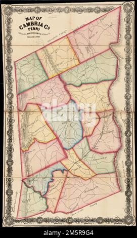 Map of Cambria Co., Penna , Cambria County Pa., Maps Norman B ...