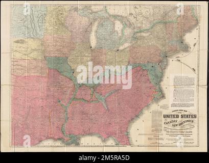 Map of the Atlantic States, showing distances from Washington (in bee ...