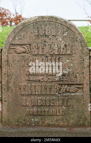 St John (Jean) Trinity (Trinite) Parish Boundary Stone, Jersey, Channel ...
