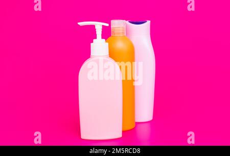 Pump and flip cap plastic containers for liquid cosmetic products in ...