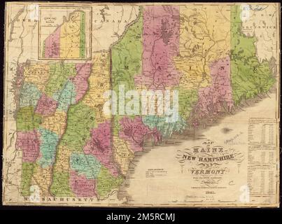 Maine. Relief shown by hachures. Prime meridians: Greenwich and ...
