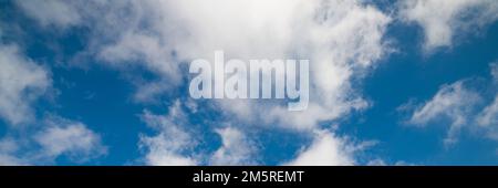 High resolution panoramic blue cloudy sky background Stock Photo - Alamy