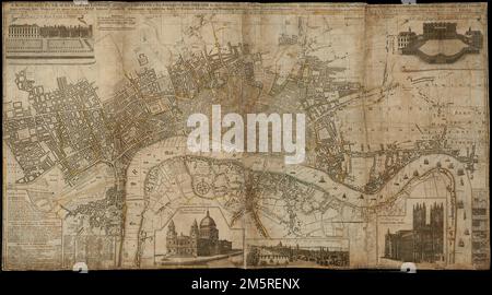 Map of the Cities of London and Westminster and Southwark, 1690. Artist ...