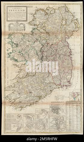 A new map of Ireland divided into provinces, counties, &c. Relief shown ...