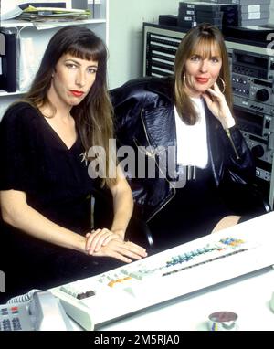 Syd Straw & Diane Keaton at a Hollywood recording studioin 1989 Credit ...