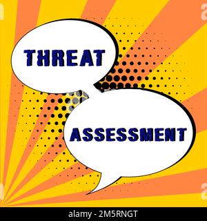 Sign displaying Threat Assessment, Conceptual photo determining the ...