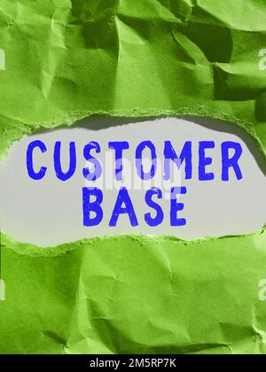 Writing displaying text Customer Base. Word Written on encourage ...
