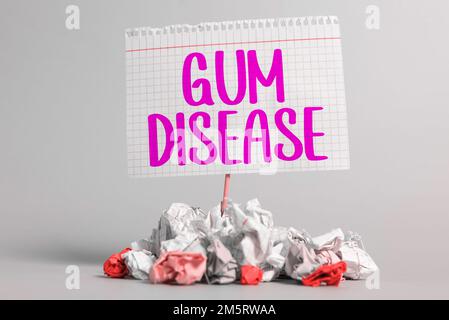 Conceptual display Gum Disease, Business overview Inflammation of the ...