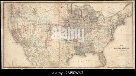 Map of the United States Showing Agency Districts and Locations of ...