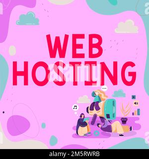 Writing displaying text Seo Hosting. Business concept building website ...