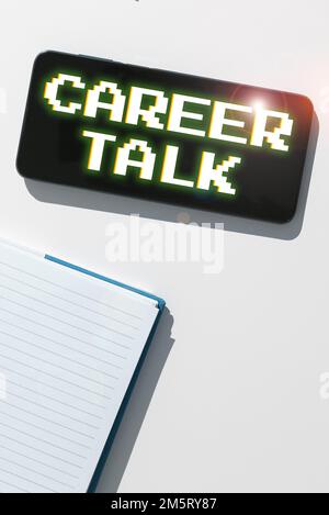 Inspiration showing sign Career Talk. Business overview provide ...
