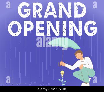 Text showing inspiration Grand Opening. Internet Concept Ribbon Cutting ...