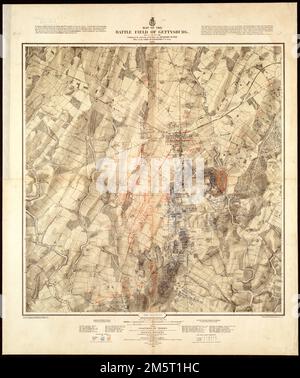 Map of the battlefield of Gettysburg, July 1st, 2nd, 3rd, 1863 : First ...