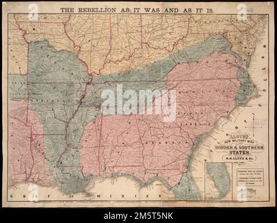 Lloyd's new military map of the border & southern states , Confederate ...