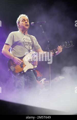 Madrid, Spain. 30th Dec, 2022. Singer David Summers of the band Hombres ...