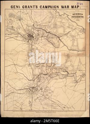 Richmond Petersburg and vicinity. Relief shown pictorially. Shows ...