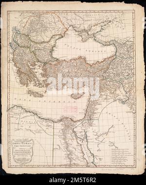 Orbis Romani pars orientalis. Relief shown by hachures. "Engraved by C ...