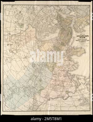 A map of Boston, county of Suffolk and the adjacent towns , Boston Mass ...