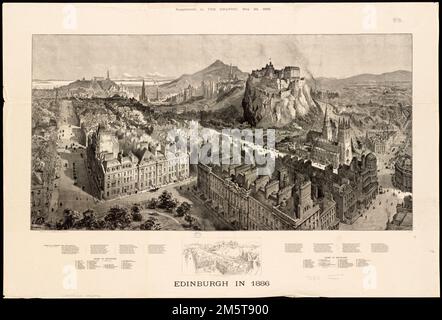 Edinburgh. Bird's-eye view. "Supplement to the Illustrated London News ...