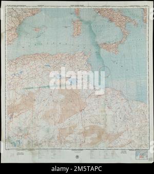 USAF cloth chart, Western Mediterranean , Africa, North, Maps, Western ...