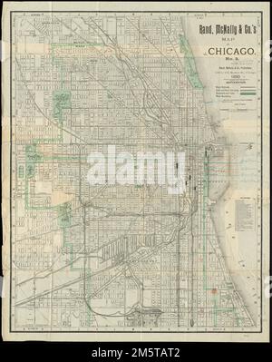 County map of the State of Illinois with Chicago city plan. MITCHELL ...