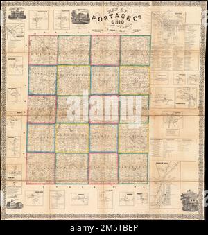 Map of Portage in Ohio Stock Photo - Alamy