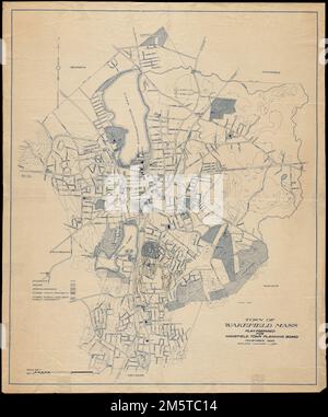 Wakefield, Massachusetts. Map depicts all of the town of Wakefield ...
