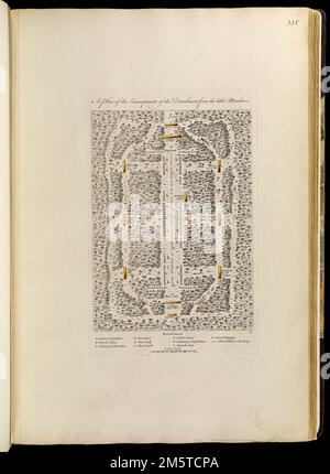 A plan of the encampment of the detachment from the little Meadows ...