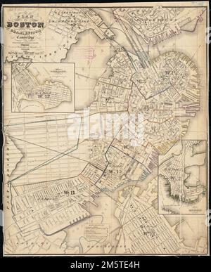 Plan of the city of Boston. Relief shown by hachures. Oriented with ...