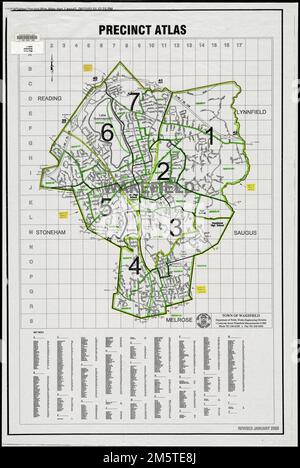 Voter precinct map of Wakefield, Massachusetts , Election districts ...