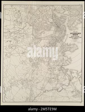 A map of Boston, county of Suffolk and the adjacent towns , Boston Mass ...