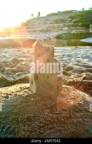 Sand Castle at Natural Bridges Stock Photo - Alamy