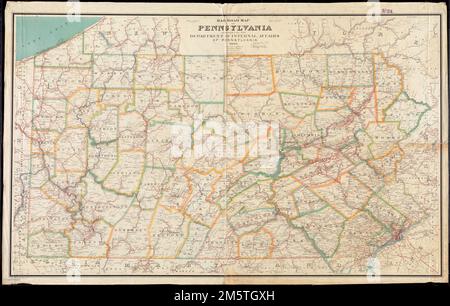 Rail road map of Pennsylvania , Counties, Pennsylvania, Maps, Railroads ...