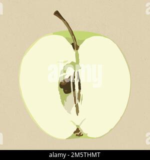 Vectorized green apple fruit sticker design resource Stock Vector Image ...