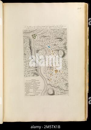 A plan of the field of battle and disposition of the troops, as they ...
