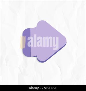 Purple arrow shaped reminder note sticker vector Stock Vector Image ...