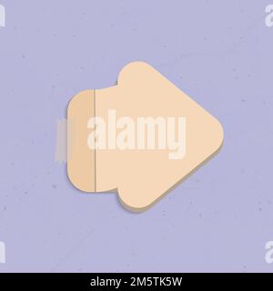 Orange arrow shaped reminder note sticker vector Stock Vector Image ...